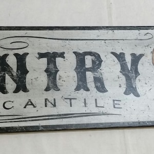 Rustic Country Store Mercantile Wood Sign - Hand Crafted Antique Wood ...