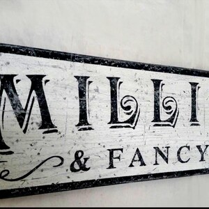 Millinery & Fancy Goods Wood Sign - Handmade Wooden Decor - Etsy