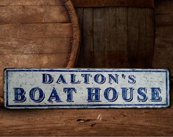 Custom Boat House Sign - Etsy