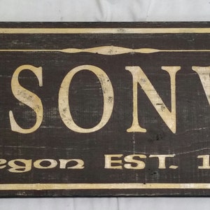 Old Fashioned City State Wood Sign - Handmade Wooden Decor - Etsy