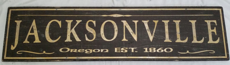 Old Fashioned City State Wood Sign Handmade Wooden Decor | Etsy