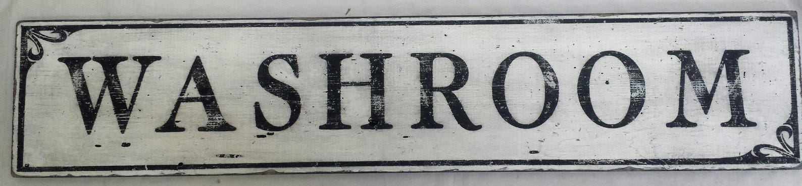 Washroom Wood Sign - Handmade Wooden Decor - Etsy