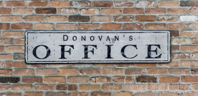 Personalized Office Wood Sign Antique Style Handcrafted - Etsy