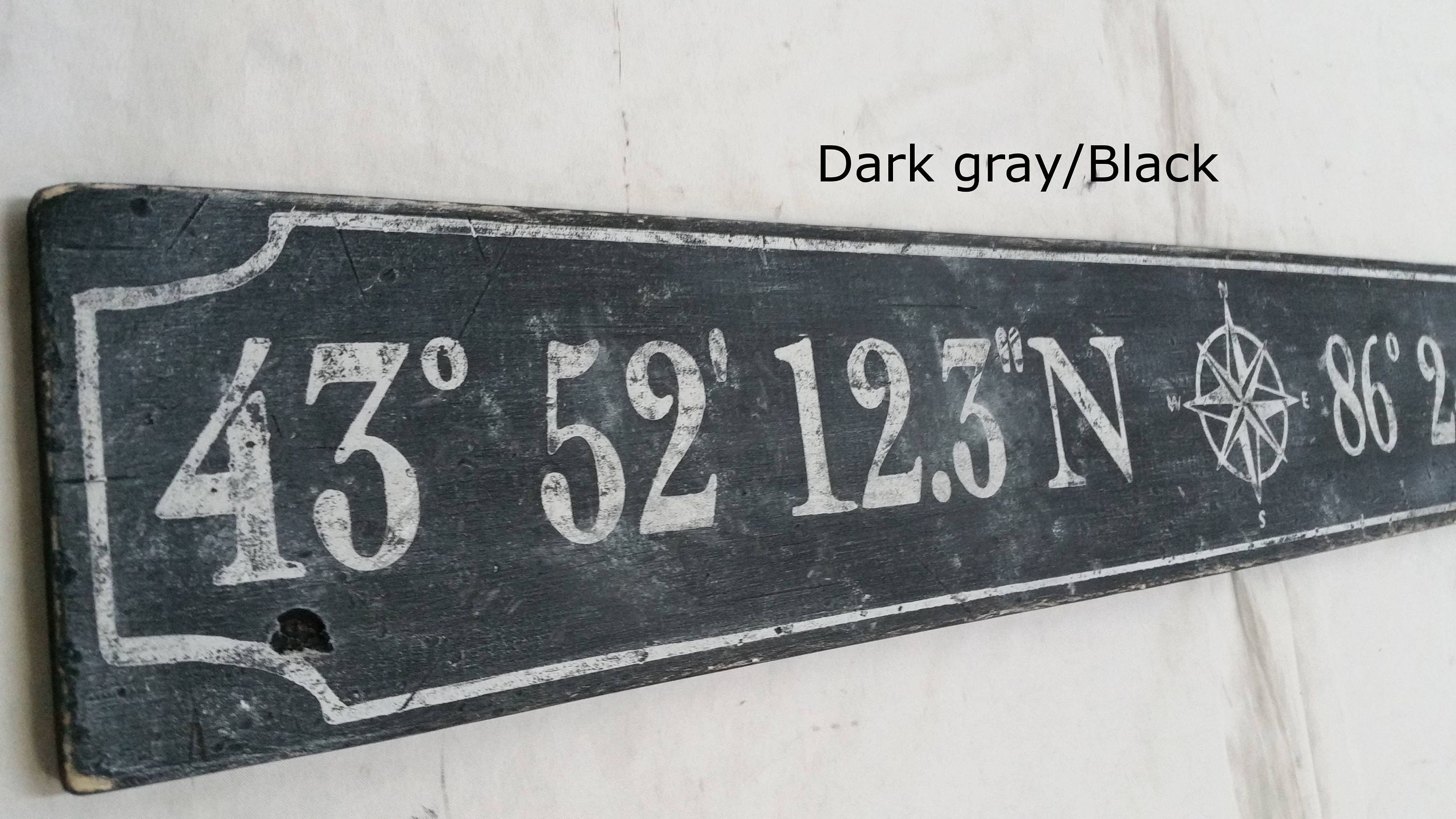 Personalized Latitude Longitude Wood Sign With Nautical - Etsy