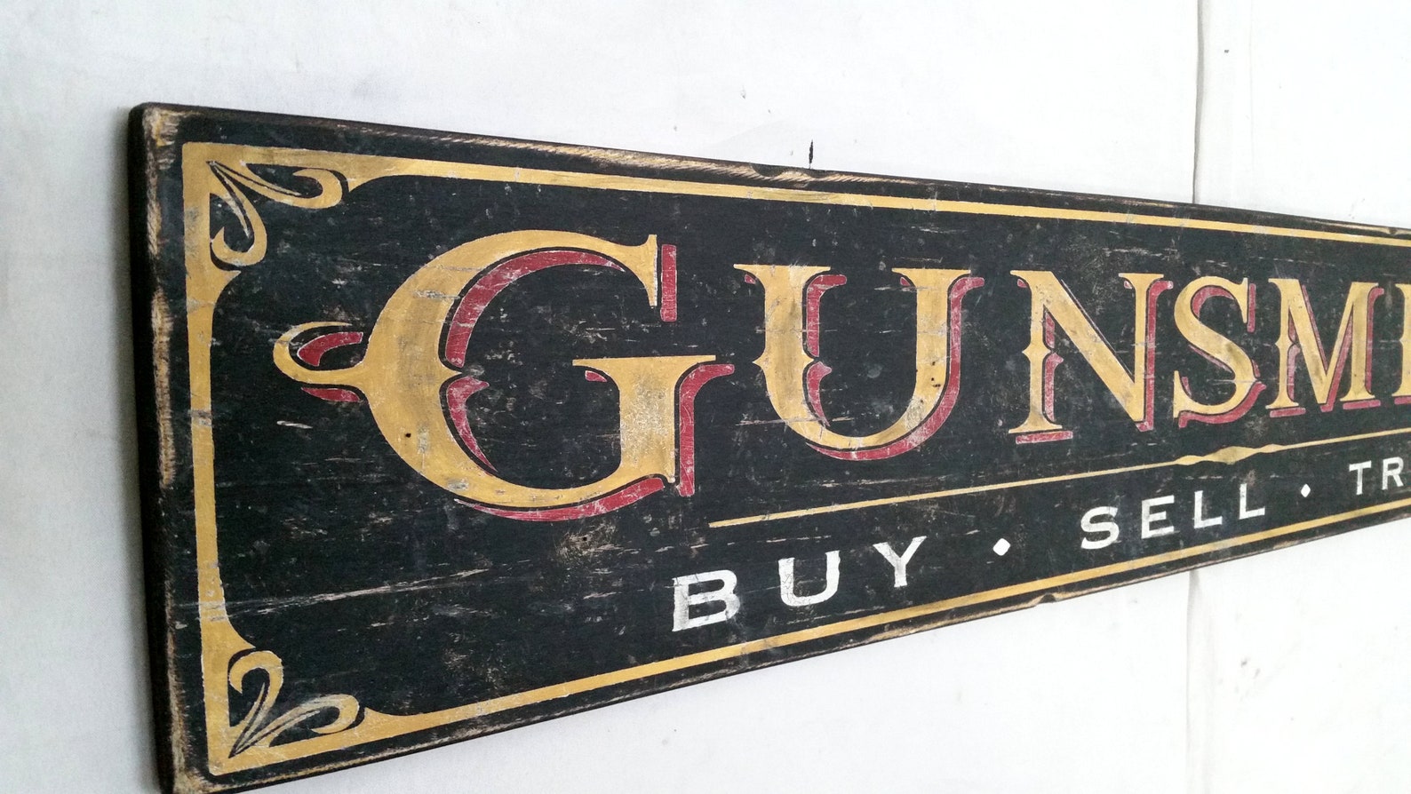 Gunsmith Wood Sign - Hand Crafted Antique Decor - Etsy