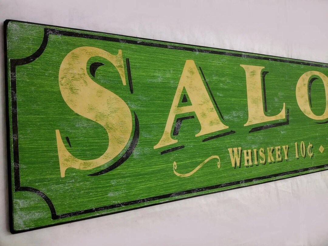 Saloon Sign - Hand Crafted Wood Decor - Etsy