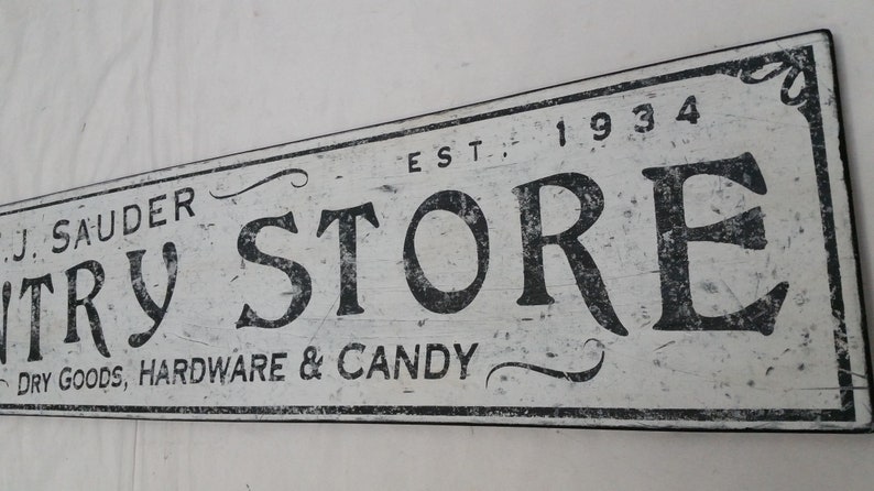 Rustic Country Store Wood Sign - Antique Style Wood Decor - Etsy