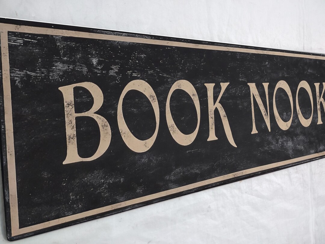 Book Nook Sign - Hand Crafted Wood Decor - Etsy