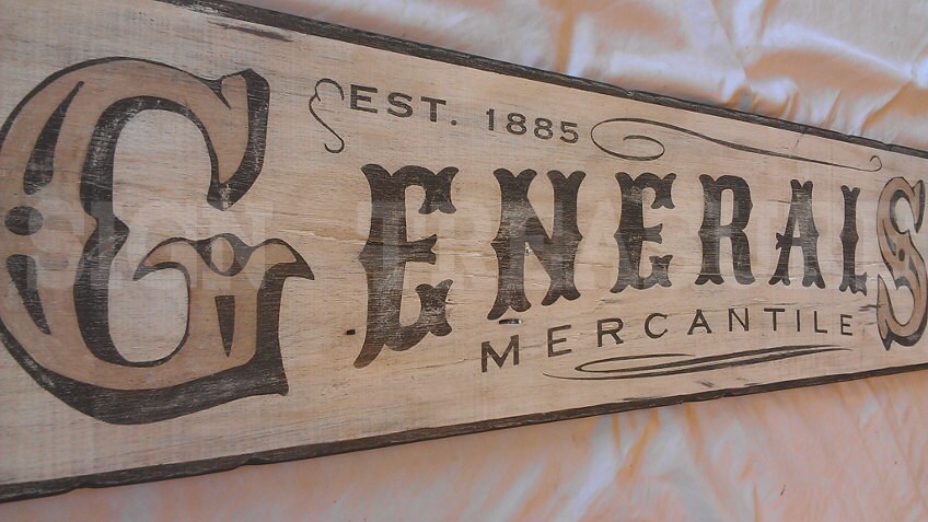 Rustic General Store Mercantile Wood Sign Hand Crafted - Etsy