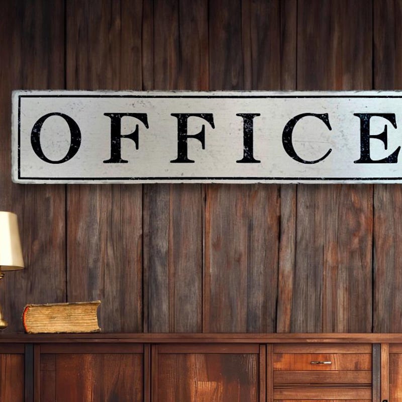 Hanging Office Sign - Etsy
