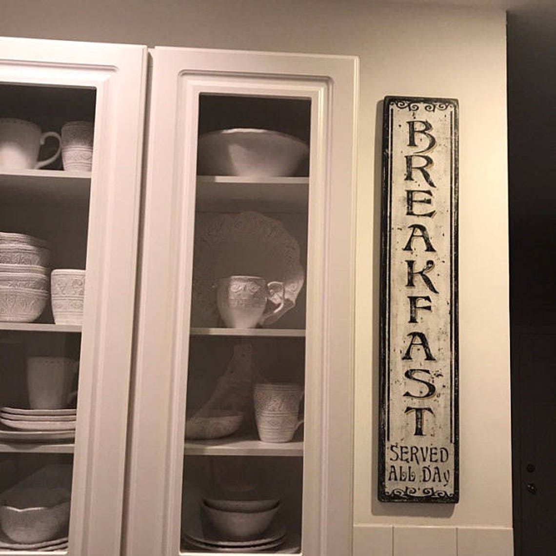 Breakfast Served All Day Wood Sign - Handcrafted Rustic Wooden Decor - Etsy