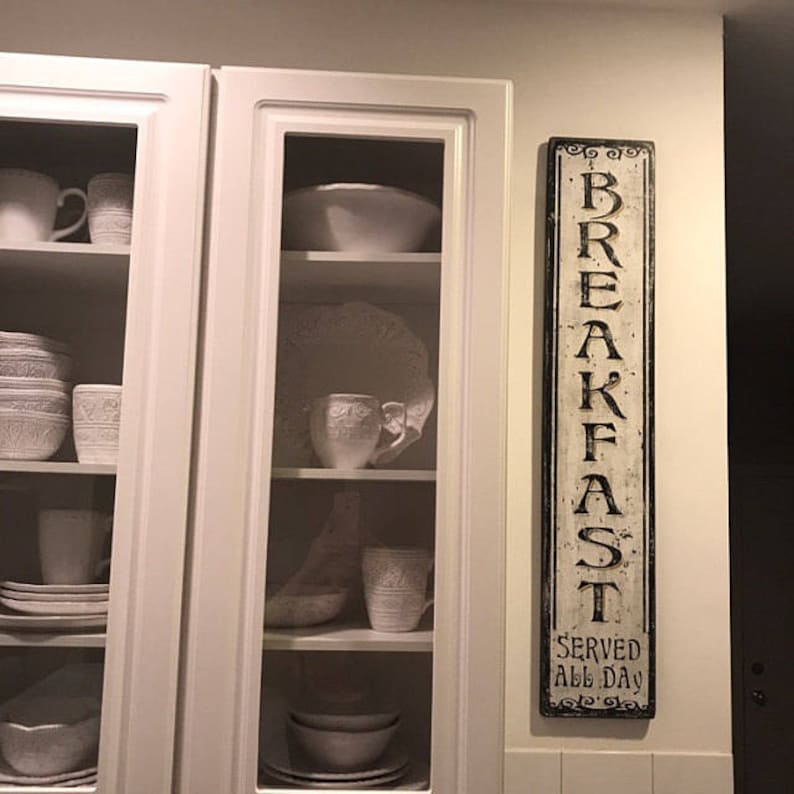 Breakfast Served All Day Wood Sign Handcrafted Rustic Wooden - Etsy