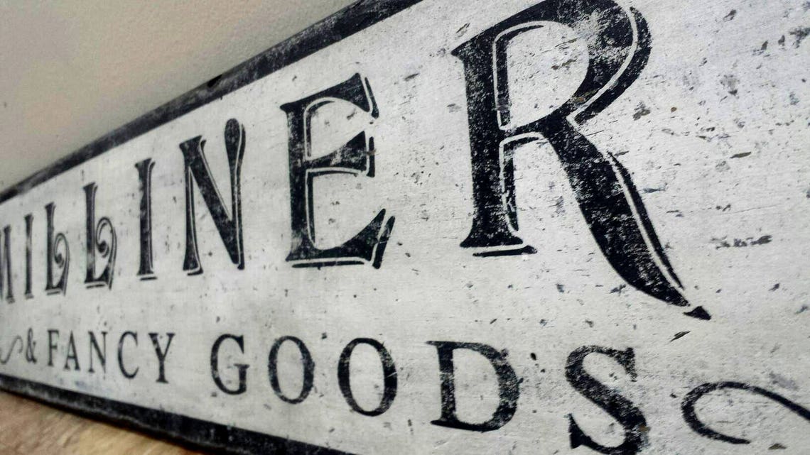 Millinery & Fancy Goods Wood Sign Handmade Wooden Decor | Etsy