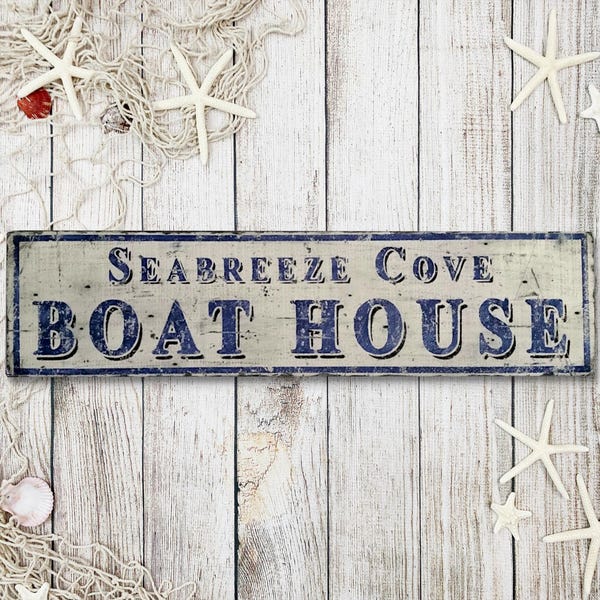 Boat House Sign - Etsy