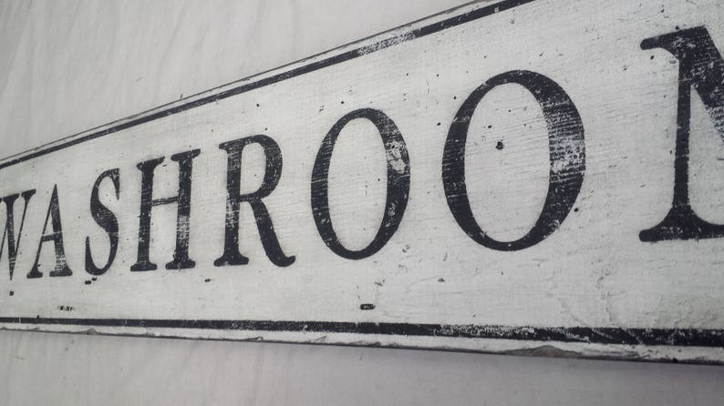 Washroom Wood Sign - Handmade Wooden Decor - Etsy
