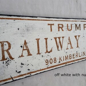 Custom Railway Station Wood Sign - Hand Made Wooden Antique Train Decor ...