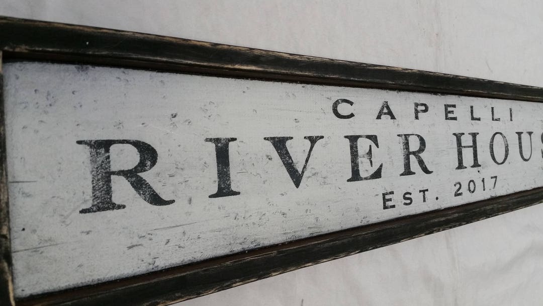 Personalized River House Wood Sign - Handmade Custom Wooden Decor - Etsy