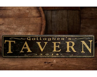 Wood Tavern Sign - Etsy