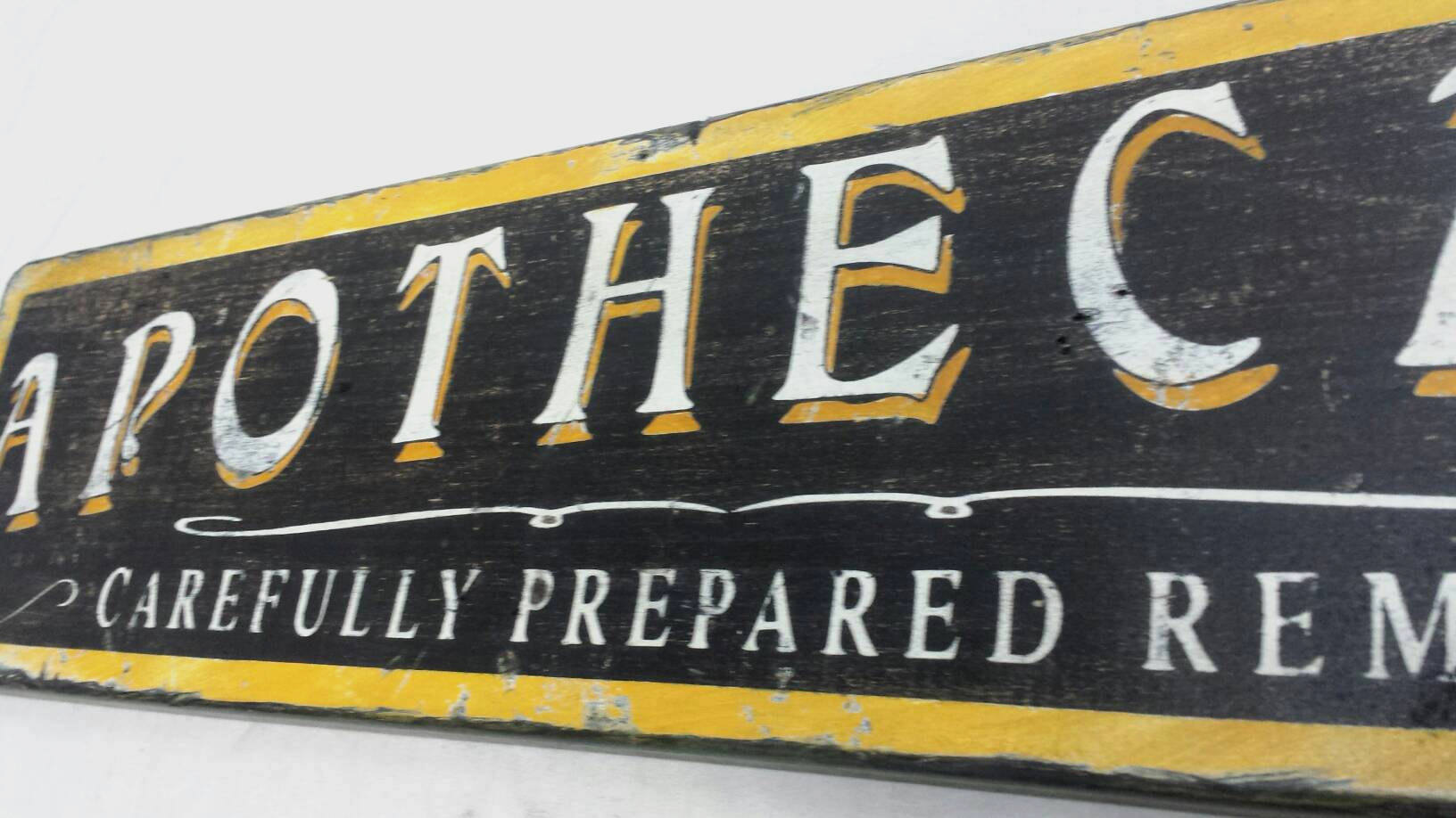 Antique Style Apothecary Wood Sign Handmade Wooden Decor - Etsy