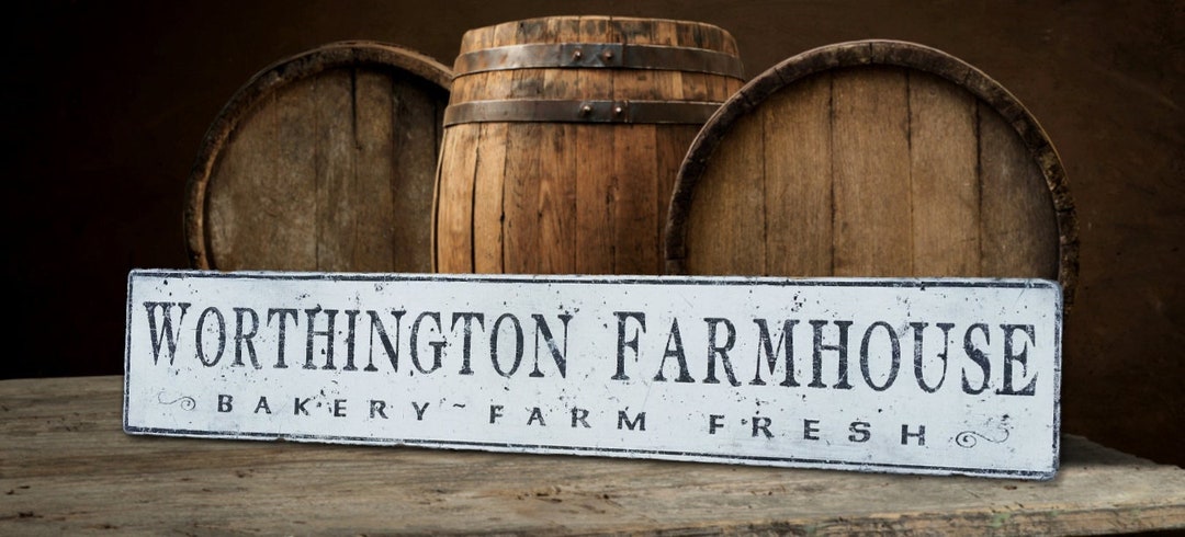 Personalized Farmhouse Wood Sign - Handcrafted Farm Decor - Etsy