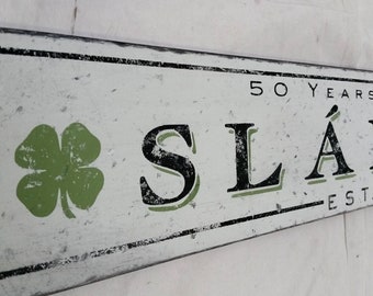 Wooden Slainte Sign - Etsy