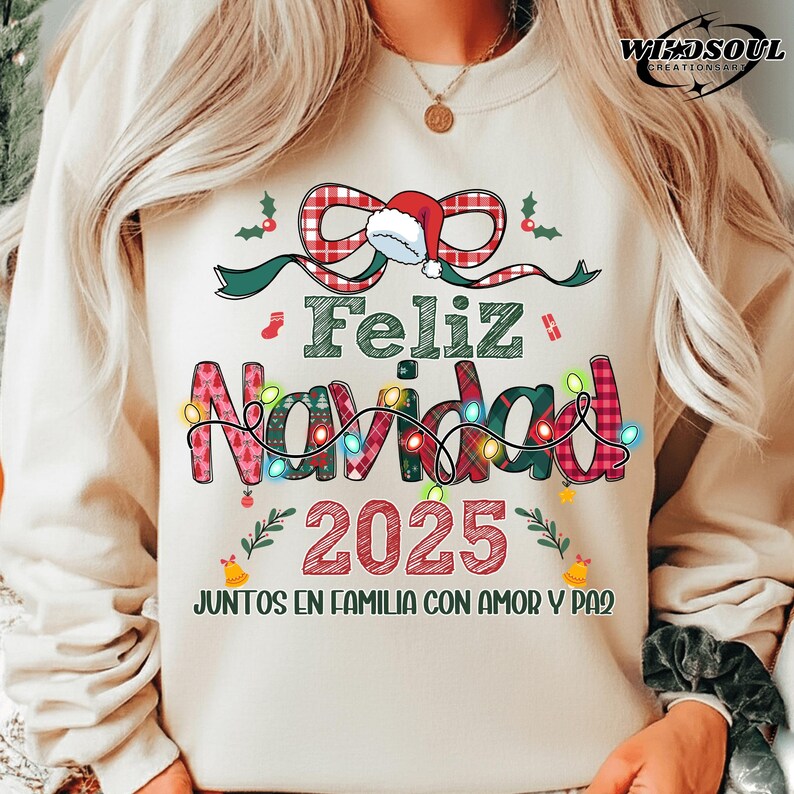 Feliz Navidad Png, Christmas 2025 Png, Preppy Christmas Png, Spanish ...