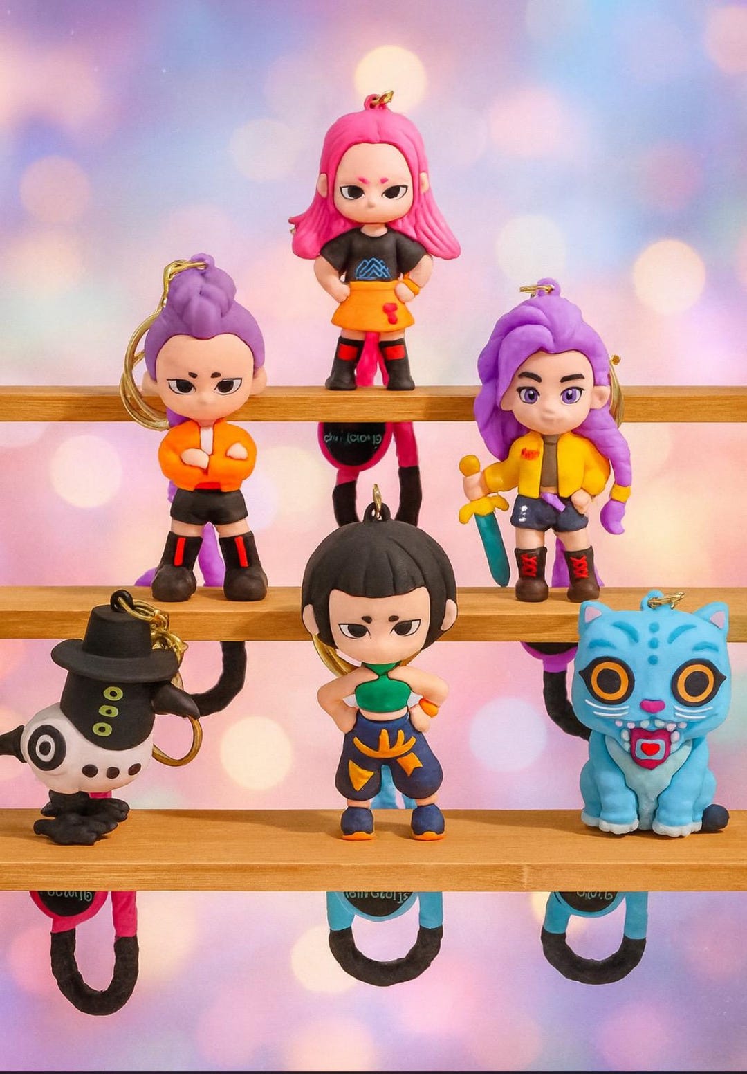 K-pop Inspired Keychains – Cute Chibi People – Aesthetic Mini Figure ...