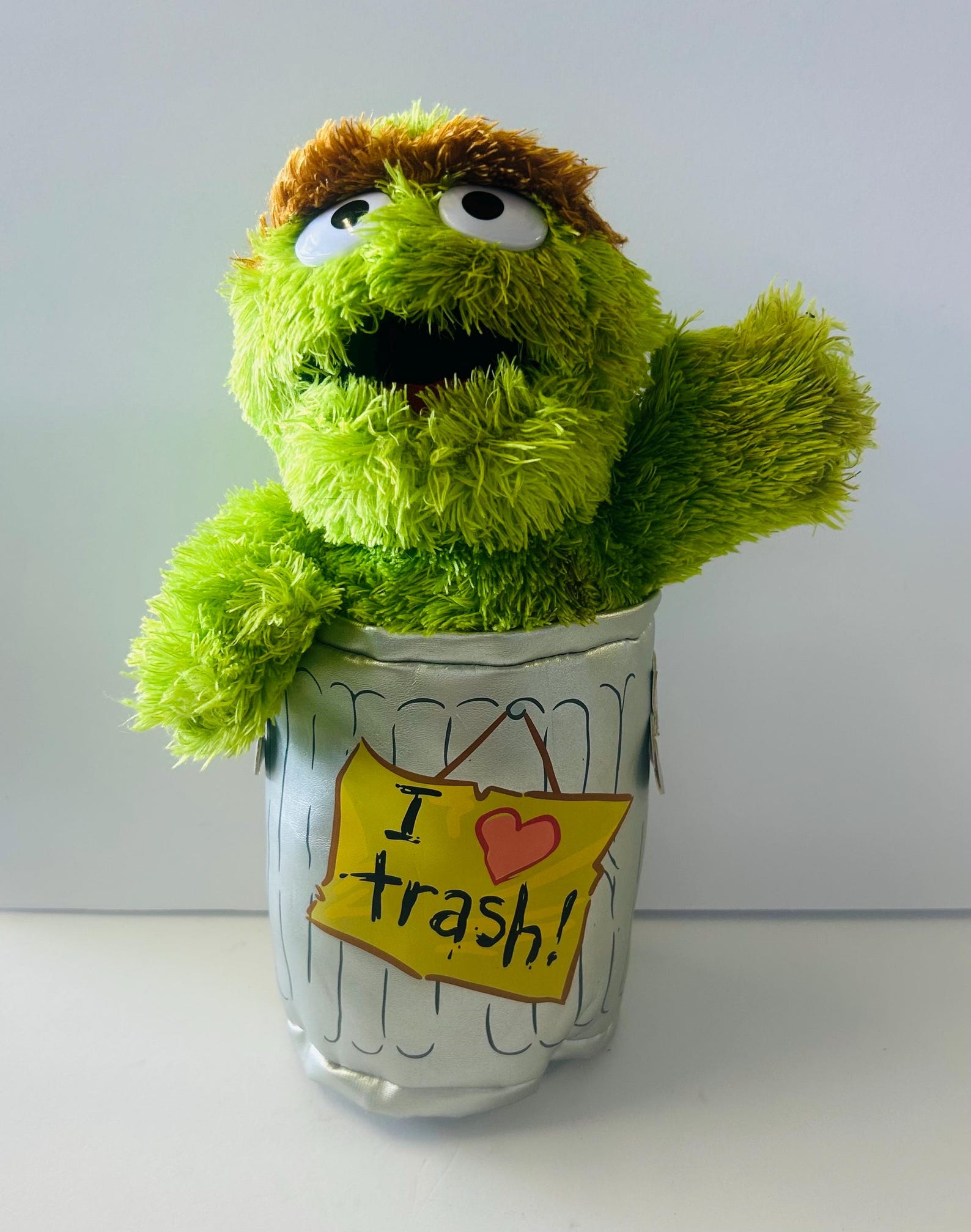 Retired Oscar the Grouch Sesame Street Plush Toy in a Trash Can - Etsy