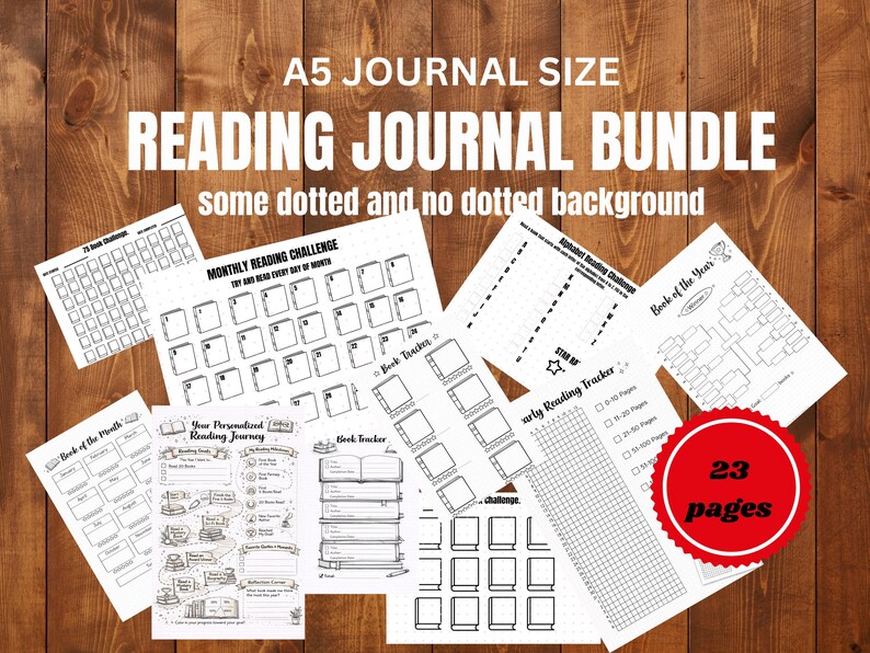 2026 Reading Book Review Journal Bundle | Book Reading Tracker Pages ...