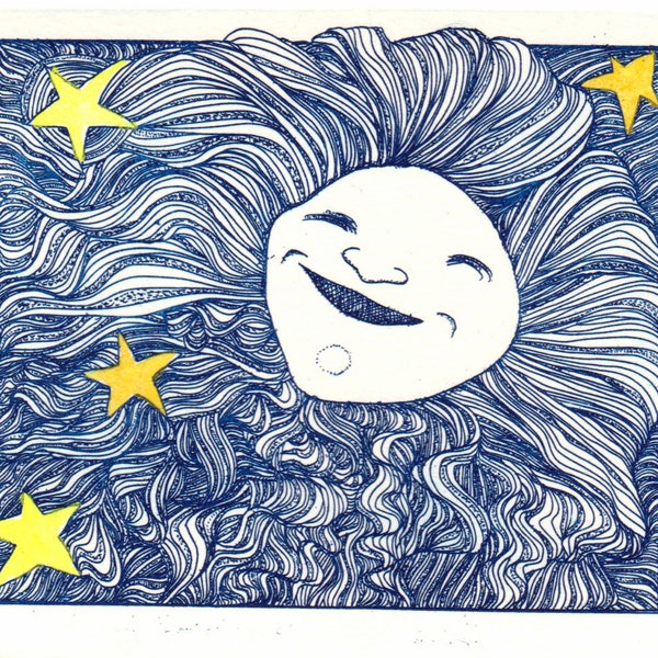 Laughing Moon - Etsy