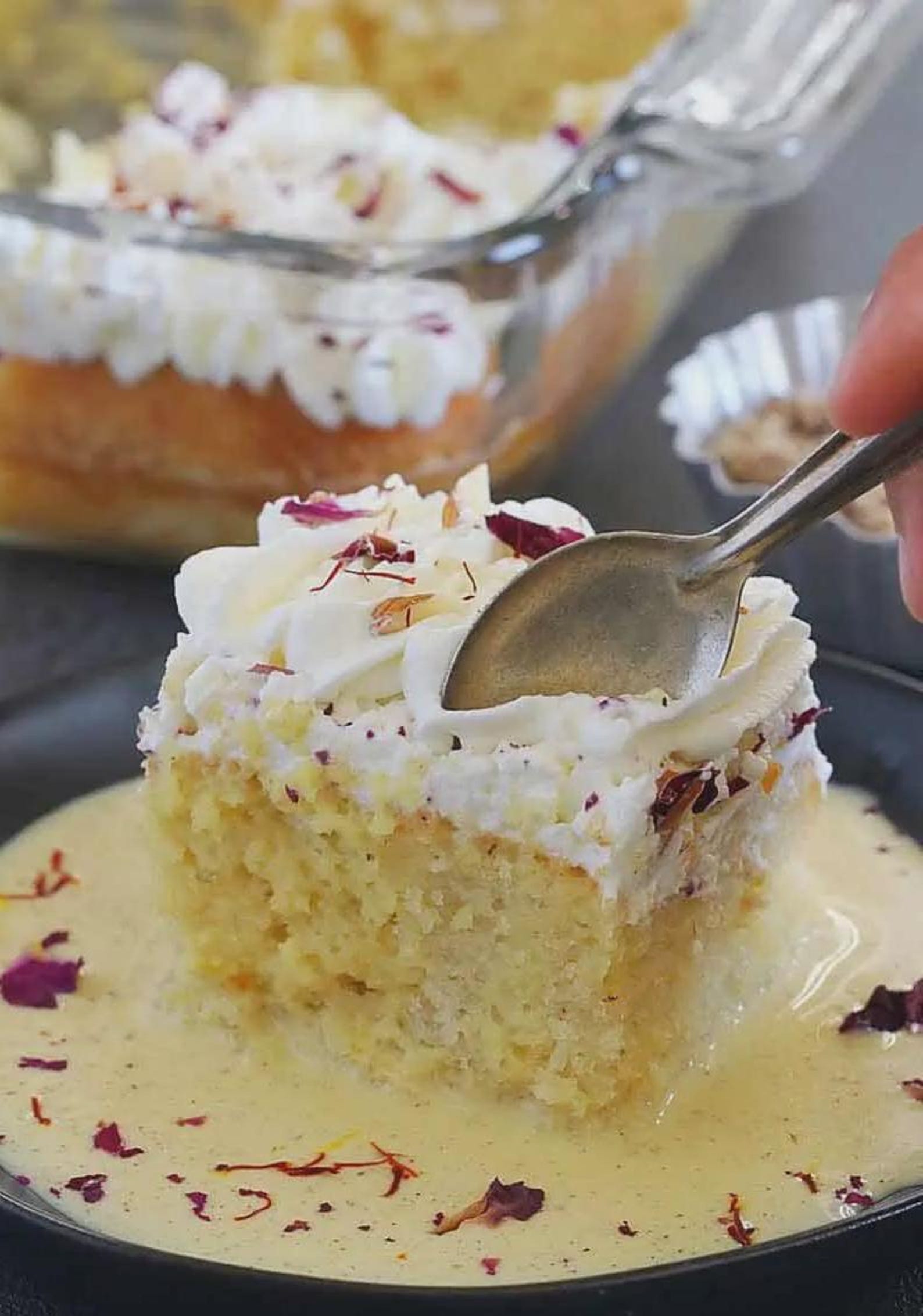 Thandai Tres Leches Cake Recipe: Fusion Indian Dessert (printable ...