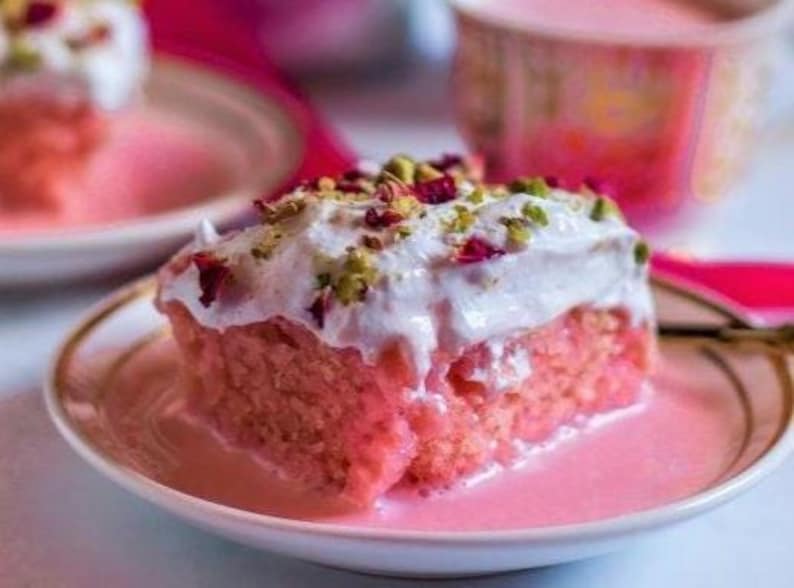 Rose Milk Tres Leches Cake Recipe: Cardamom Sponge (printable PDF) - Etsy
