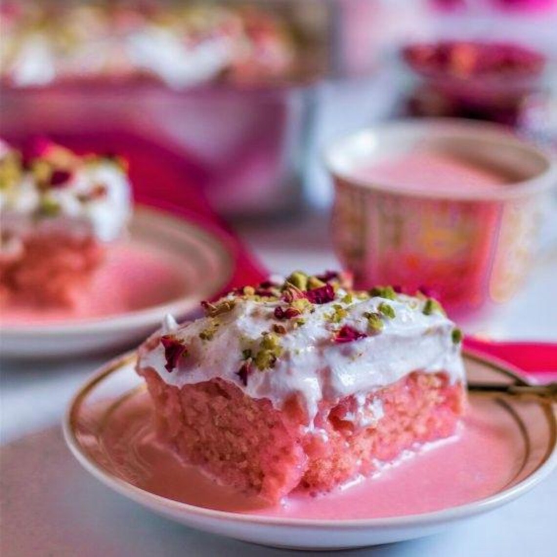 Rose Milk Tres Leches Cake Recipe: Cardamom Sponge (printable PDF) - Etsy
