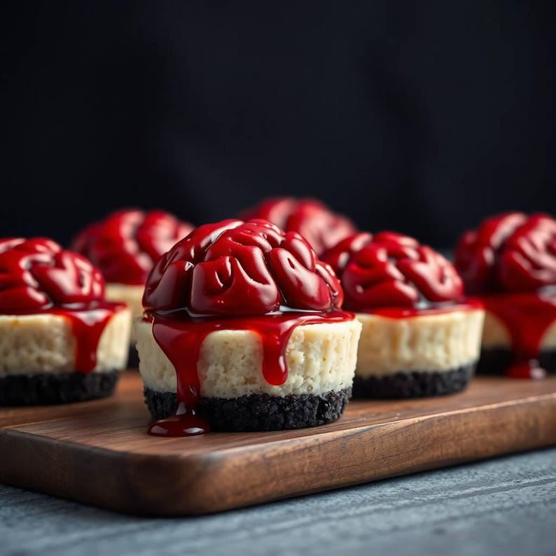 Zombie Brain Cheesecake Bites: No-bake Halloween Dessert - Etsy