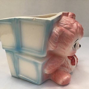 Vintage Lefton Bear Planter - Etsy