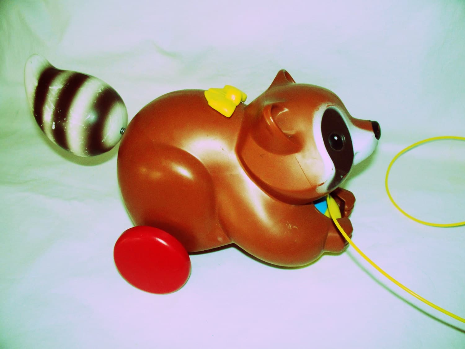 Vintage Fisher Price Raccoon Pull Toy - Etsy