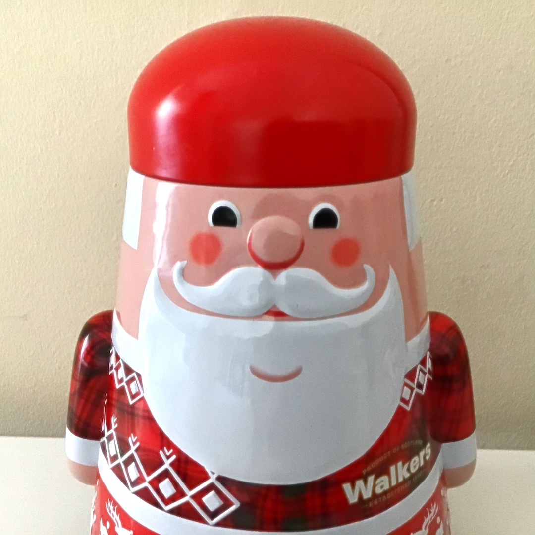 Roly Poly Santa Cookie Tin - Etsy