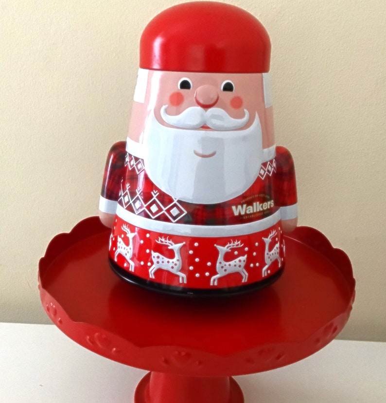 Roly Poly Santa Cookie Tin - Etsy