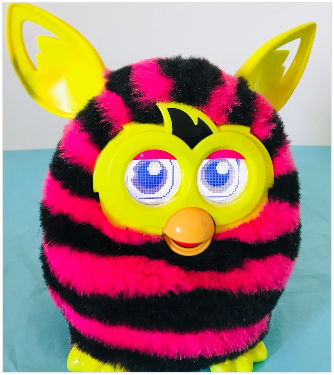 Pink and Black Stripe Furby - Etsy
