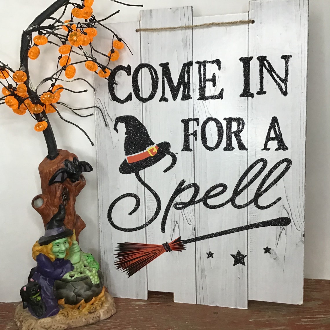 Vintage Witch and Sign - Etsy