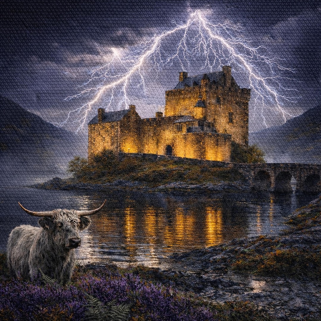 Cross Stitch Pattern Highland Storm Castle PDF - Etsy