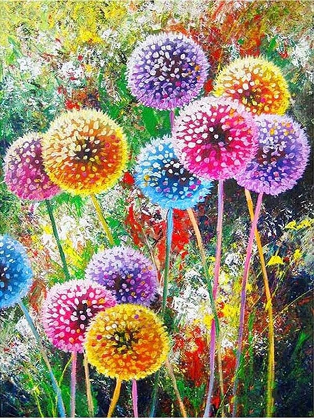 5D DIY Diamond Painting Kit Full Drill, Dandelion Mosaic Diamond Kit ...
