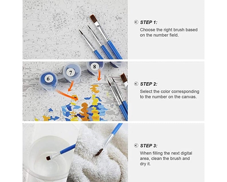 Desert Landscape Vintage Style Paint by Number Kit, DIY Painting Kit ...