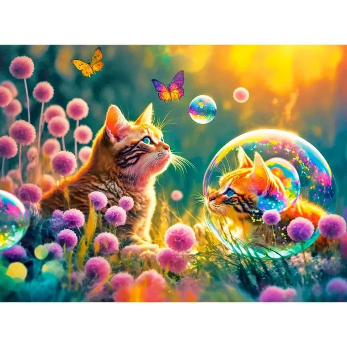 Cats With Bubble Paint by Number Kit DIY Painting Kit - Etsy