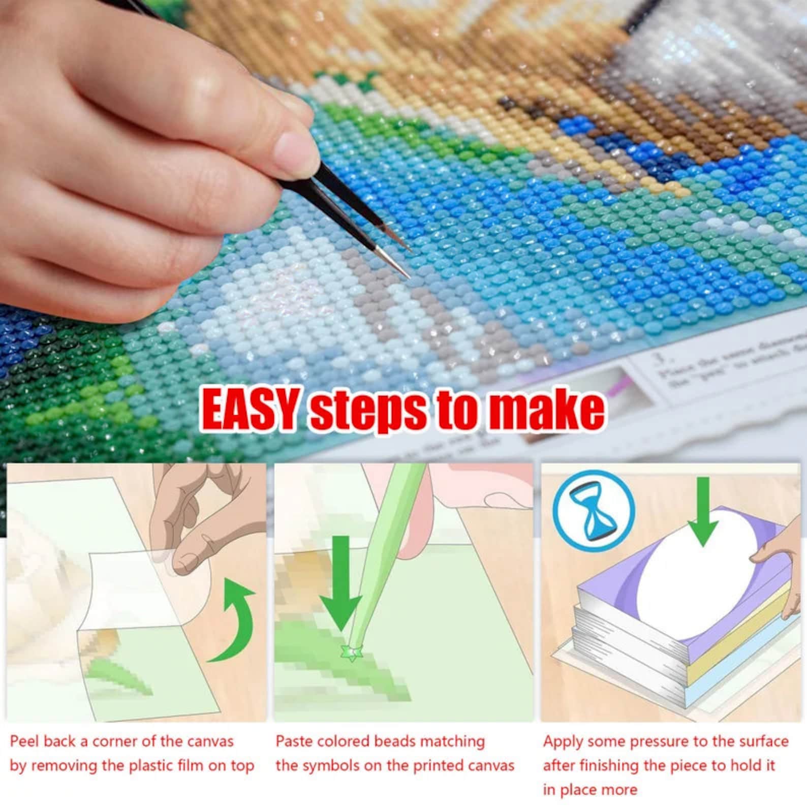 5D DIY Diamond Painting Kit Full Drill, Christmas Snowman Mosaic ...