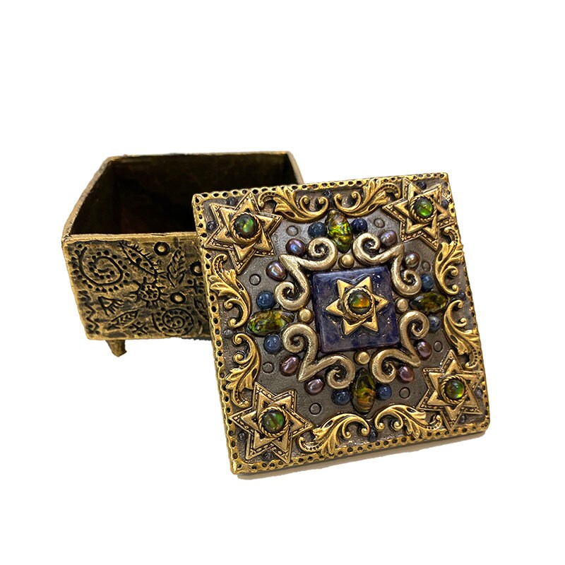 Gemstone Star of David Jewelry Box. Handmade With Abalone | Etsy