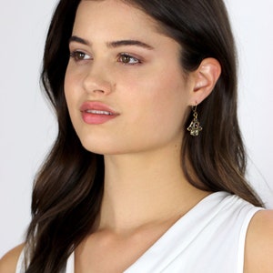 Michal Golan Small Hamsa Antique Gold Earrings - Etsy