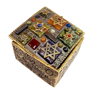 Small Gemstone Star of David Jewelry Box - Etsy