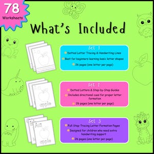 A–Z Alphabet Tracing Worksheets | Fine Motor & Handwriting Practice ...