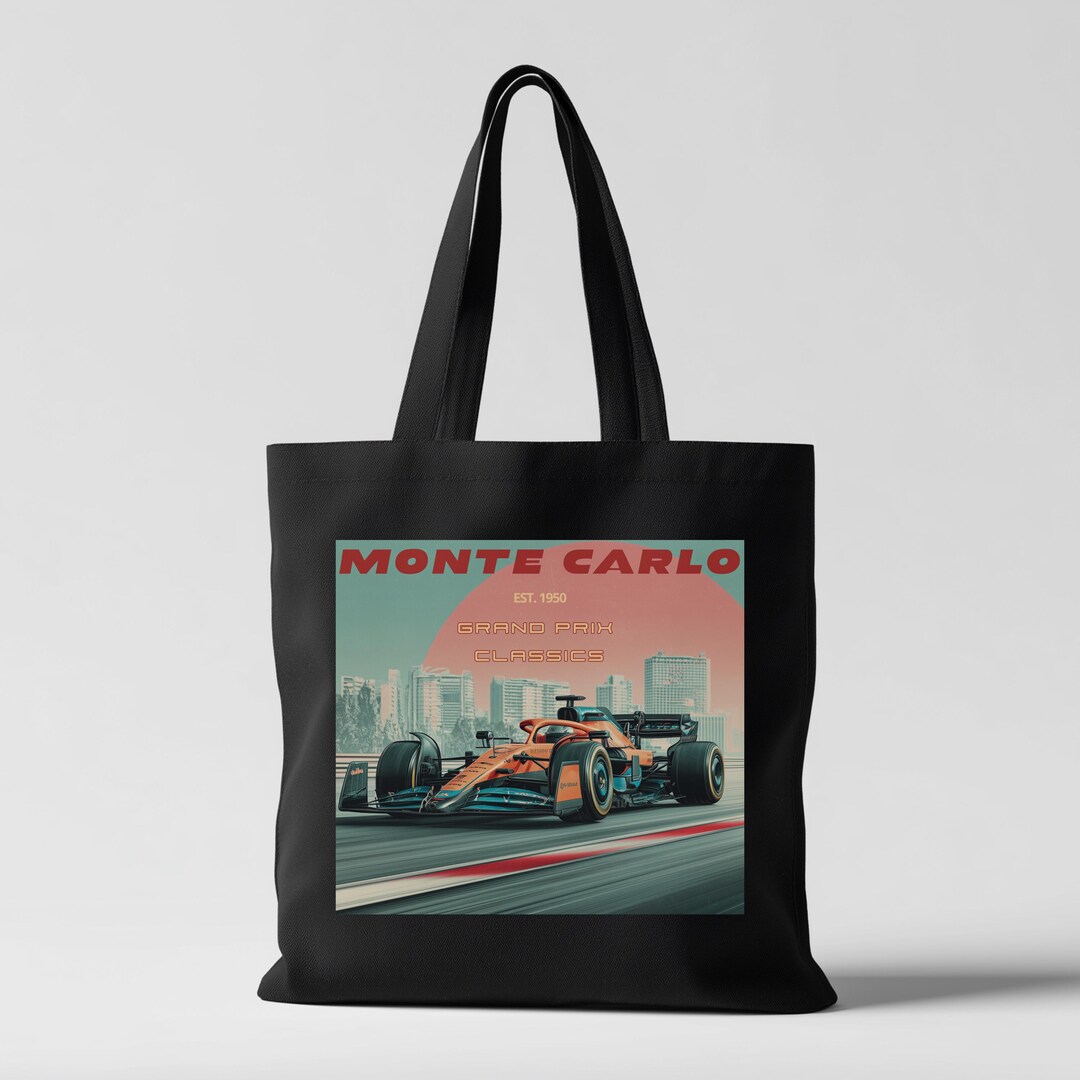 Monte Carlo 1950 Grand Prix Tote Bag | Vintage F1 Monaco Racing Bag ...
